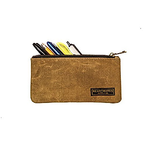 Readywares Waxed Canvas Pencil Case/Pencil Bag/Pencil Pouch, Rugged and Durable, Water Resistant, 8.5" x 4" (Set of 4)