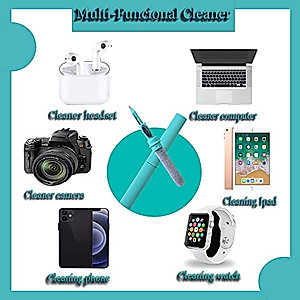 Bluetooth Earbuds Cleaning Pen, Multifunction Earphones Cleaner Suitable for Headset,Keyboard, Phone and Camera Lens (Green)