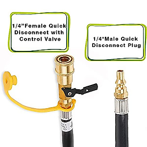 MCAMPAS 12FT RV Propane Quick Connect Hose with Propane Elbow Adapter for Blackstone 17"/22" Griddles