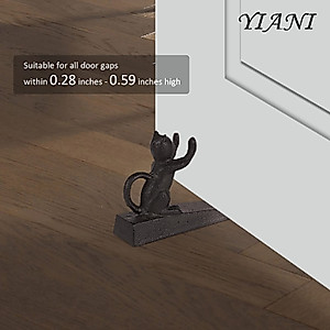 YIANI Door Stopper- 10015651-V1-Cast Iron Cat Scratching Door Stopper (Set of 1)