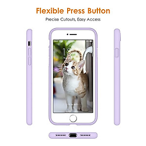 DTTO for iPhone SE Case 2020/2022, iPhone 7 8 Silicone Phone Case, [Romance Series] Shockproof Phone Case with Honeycomb Grid Cushion for Apple iPhone 7/8/SE 2020/2022, 4.7 inch, Lavender