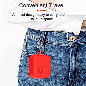 USTIYA Case for Nothing Ear 1 Protective Silicone Case with Keychain Cover (Red)