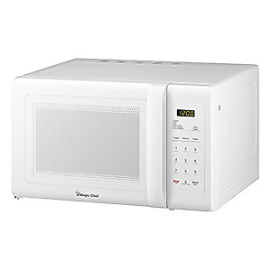 Magic Chef 0.9 Cu. Ft. 900W White Countertop Microwave Oven