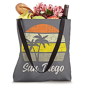 San Diego Vintage 70s Love California Surf Retro Sunset Tote Bag