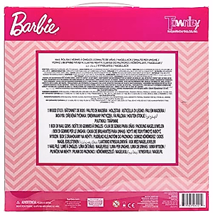 Barbie Movie 18 Piece Kids Water-Based Nail Polish Activity Makeup Set, Includes Nail Polish with Nail Gems Wheel and Nail File for Parties, Sleepovers and Makeovers, Townley Girl