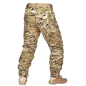 TRGPSG Men's Hiking Pants, Outdoor Lightweight Travel Pants Cargo Pants Work Pants for Men WG4F CP Camo 34