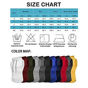 Babioboa Men's Sleeveless Hoodie Bodybuilding Stringers Workout Tank Tops Fitness Vest White