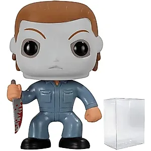 POP Halloween - Michael Myers Funko Vinyl Figure (Bundled with Compatible Box Protector Case), Multicolored, 3.75 inches