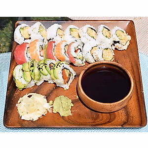 PACIFIC MERCHANTS Acacia Wood Round Nut & Dipping Bowl, 4" x 1.5", Set of 4 Sustainable eco-friendly Acaciaware Bowls