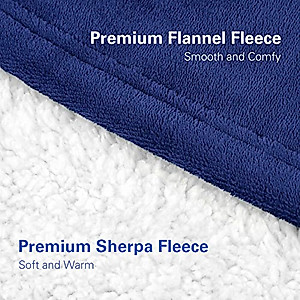 Denkee Wearable Blanket Hoodie, Oversized Sherpa & Fannel Hooded Blanket for Adults Women, Soft and Comfy Sweatshirt with Large Hood Pockets Grey