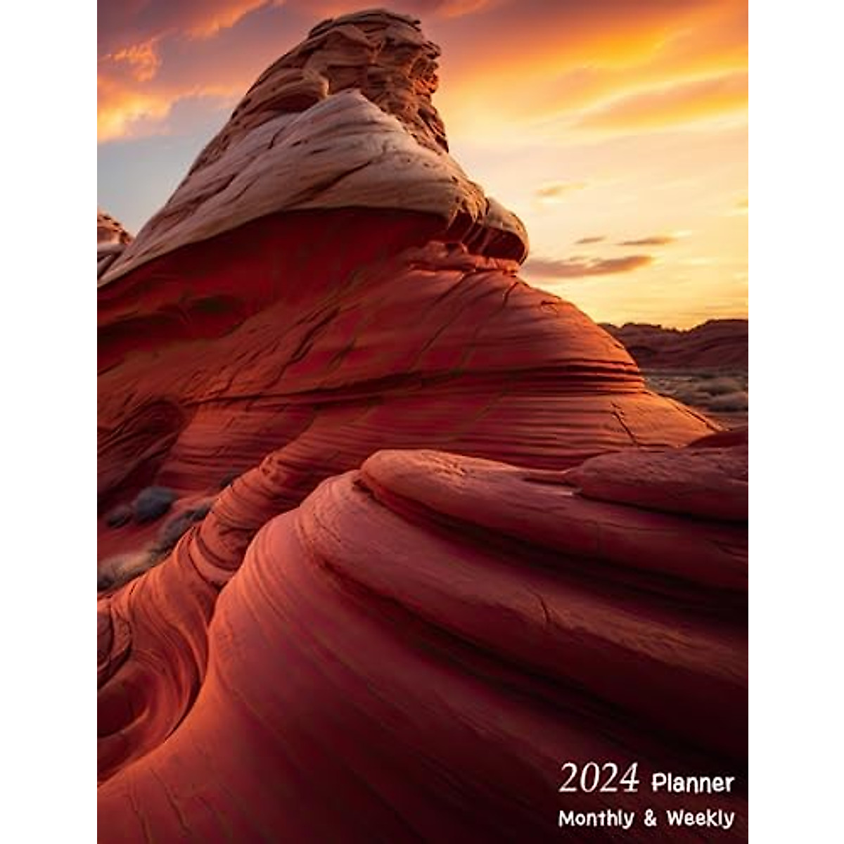 2024 Monthly & Weekly Planner: 12 Months Calendar with Federal Holidays. (January to December 2024).