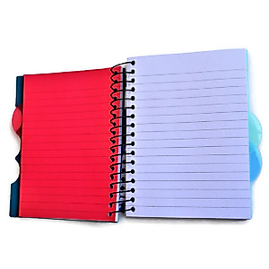 4-Subject Small Mini Spiral Notebooks with Plastic Covers, 4-ct Set