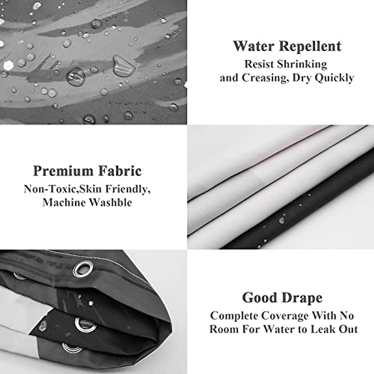 ZYLLGLOW Mid Century Modern Shower Curtain Brown Mid Boho Shower Curtain Set with Rugs, Abstract Black Bathroom Decor Accessories Bathroom Set with Shower Curtain and Rugs Curtain Set