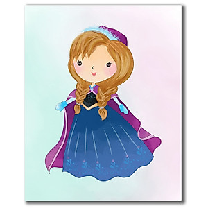 Disney Princess Kids Room Wall Decor - Mulan Anna Elsa Pocahontas Rapunzel Tiana Set of 6 Cute Art (8 inches x 10 inches) Photos