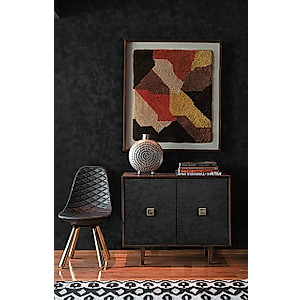 Yasinet Peel and Stick Wallpaper Black Removable Wallpaper Modern Black Embossed Thicken Self Adhesive Black Textured Contact Paper for Cabinets Walls Waterproof Vinyl Roll 78.7"x 15.7"
