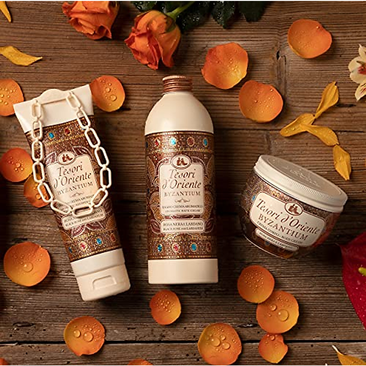 Tesori d’Oriente Bubble Bath for Women, Foaming Bath, Bath Bubbles for Women Relaxing, Luxurious Body Wash for Women & Skin Care- 500 Ml-16.91 us Fl Oz- [Italian Import ]-(Byzantium)