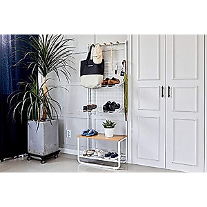 Casamaru Magic Partition Mesh Shelf Storage Rack (White)