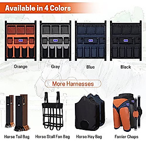 ZELARMAN Trailer Grooming Bag, Horse Trailer Hanging Grooming Organizer Bag, Short Hanging Door Caddy for Horses, Horse Grooming Supplies