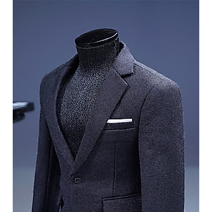 HiPlay 1/6 Scale Figure Doll Clothes, Shirt+Coat+Pants+Shoes Suit, Outfit Costume for 12 inch Male Action Figure Phicen/TBLeague CM085(Blue)