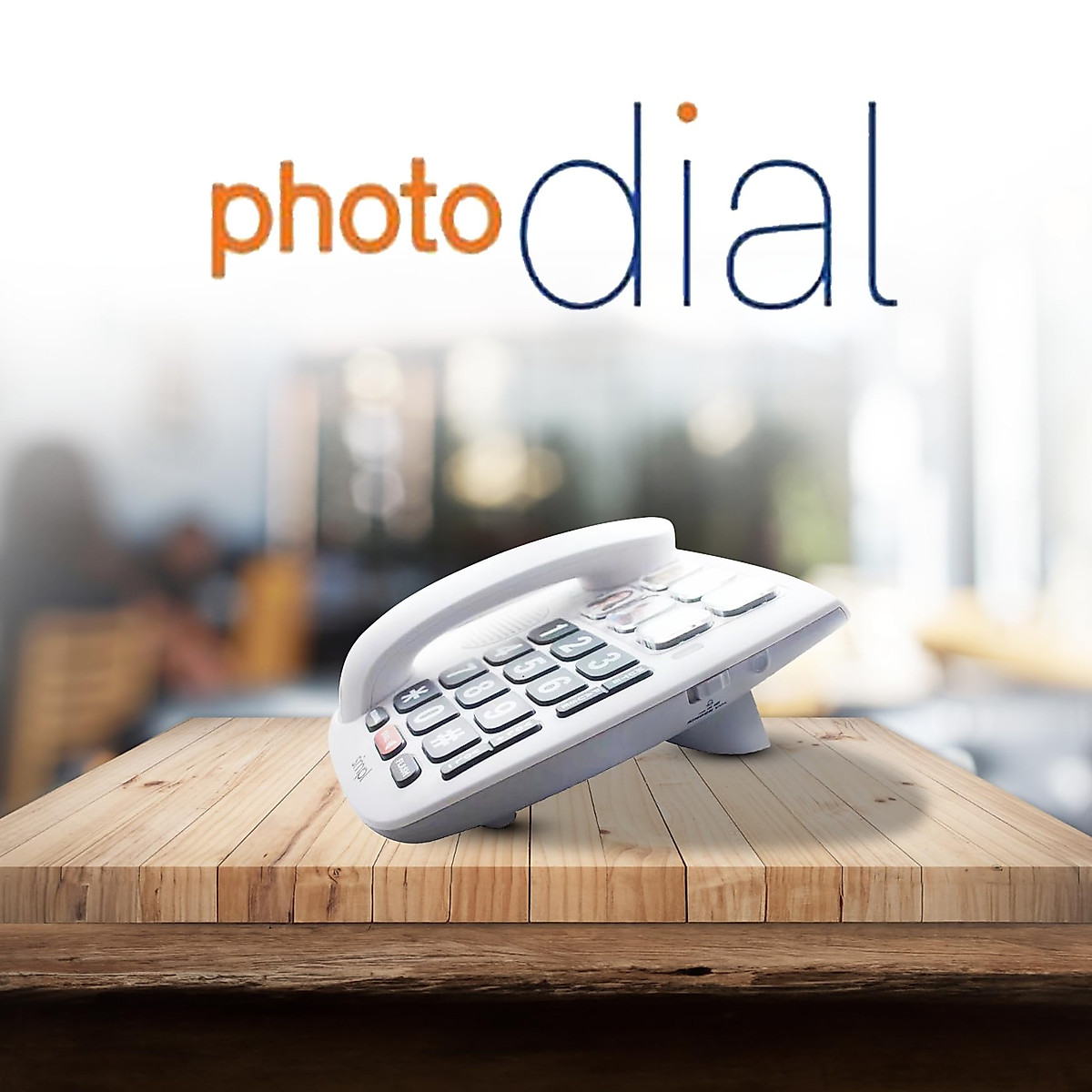 SMPL Hands-Free Dial Photo Memory Corded Phone, One-Touch Dialing, Large Buttons, Flashing Alerts, Durable, Perfect for Seniors, Alzheimer's, Dementia, Hearing Impaired