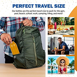 Holotap 42 Pcs 8 OZ Plastic Juice Bottles with Caps, Empty Clear Disposable Bulk Plastic Bottles with White Tamper Evident Caps Lids