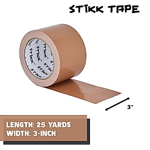 STIKK Duct Tape - Tan Duck Tape - 3 inch x 25 Yards - Heavy Duty Tape for Repairs, Household Projects - for Commercial HVAC and Construction - Effective Heavy Duty Waterproof Duct Tape