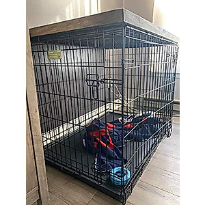 Dog Cage Wood Topper | Dog Kennel Cover, Farmhouse Wood, Dog Crate Table, | Wire Crate Cover | Dog Crate End Table | Organization | Custom Dog Toppers