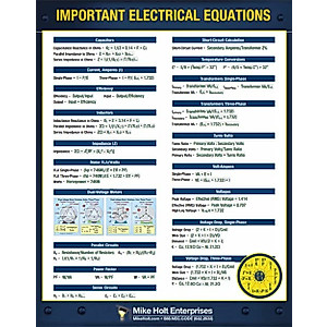2020 Mike Holt's NEC Tabs (Color Coded) with 2 Ohm's Law Stickers and Electrical Equations Poster - 2020 Edition