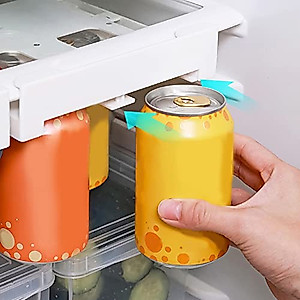 Argzm Beer and Drink Storage Rack for Fridge Convenient Refrigerator Beverages Slide Under Shelf Beer Cans Container