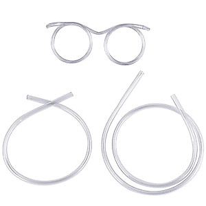 Funny straw Glasses Flexible Drinking Straw Novelty Eyeglass Frame Bar Accessories for Birthdays, Bridal Showers, Party Supplies, Favors, Game Ideas（crystal）