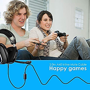 Replacement 2.0M Astro a40 Inline Mute Cable Also Work for Astro Gaming Headset a10 and a40tr