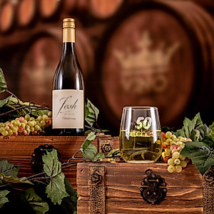 IT'S A SKIN I'm 50 Bitches |Stemless Wine Glass 17oz for red and white wine - Great Gift for Her, Him Travel includes free wine/food pairing card