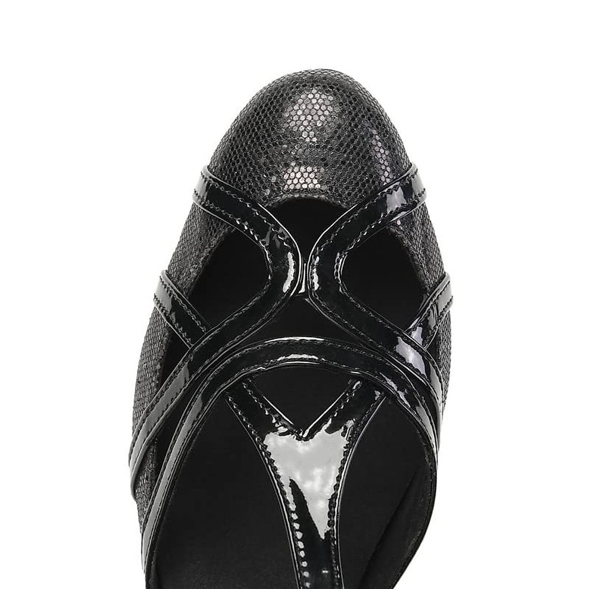 AOQUNFS Women Latin Dance Shoes Closed Toe Ballroom Salsa Tango Practice Party Wedding Dancing Shoes,2040-Black-4,US 8