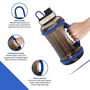 DR.HYDRO 64oz Half Gallon Water Bottle with Straw | Large Water Bottle - BPA Free Leakproof | Gym Water Bottle for Men | Daily Water Jug for Fitness and Outdoor Sports