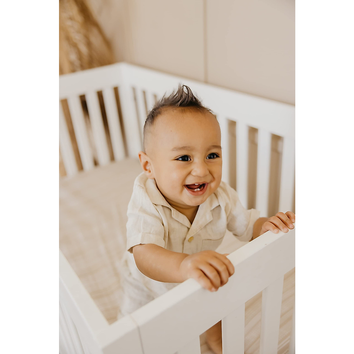 Copper Pearl Premium Knit Baby Crib Sheets for Boys and Girls Breathable and Soft, Fitted Crib Sheets for Standard Baby Mattresses, Crib Sheet for Baby Registry or Shower Gift, Clay