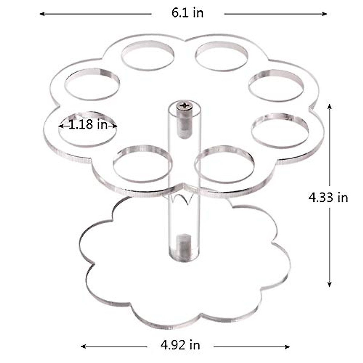 2 Pack Acrylic Ice Cream Cone Holder Stand Clear Cotton Candy Stand Display Mini Waffle Cone Displaying Stand Cupcake Cone Holder for Weddings Baby Showers Birthday Party Anniversaries Decor (8 Hole)