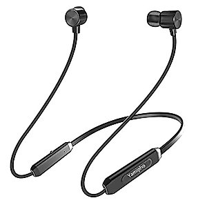 Yamipho Bluetooth Headphones Wireless Earbuds - HiFi HD Stereo Bluetooth 5.0 Earphones Neckband Sports Headsets for Workout Gym, IPX7 Waterproof CVC 6.0 Noise Cancelling 12 Hours Playtime