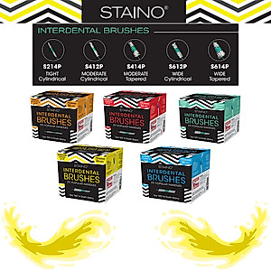 Staino Interdental Brushes Refill – Ultrafine Tapered Brush - 36 2-Brush Units/Box
