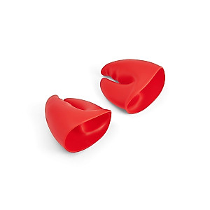 Genuine Fred Pot Pinchers Silicone Pot Holders,Red