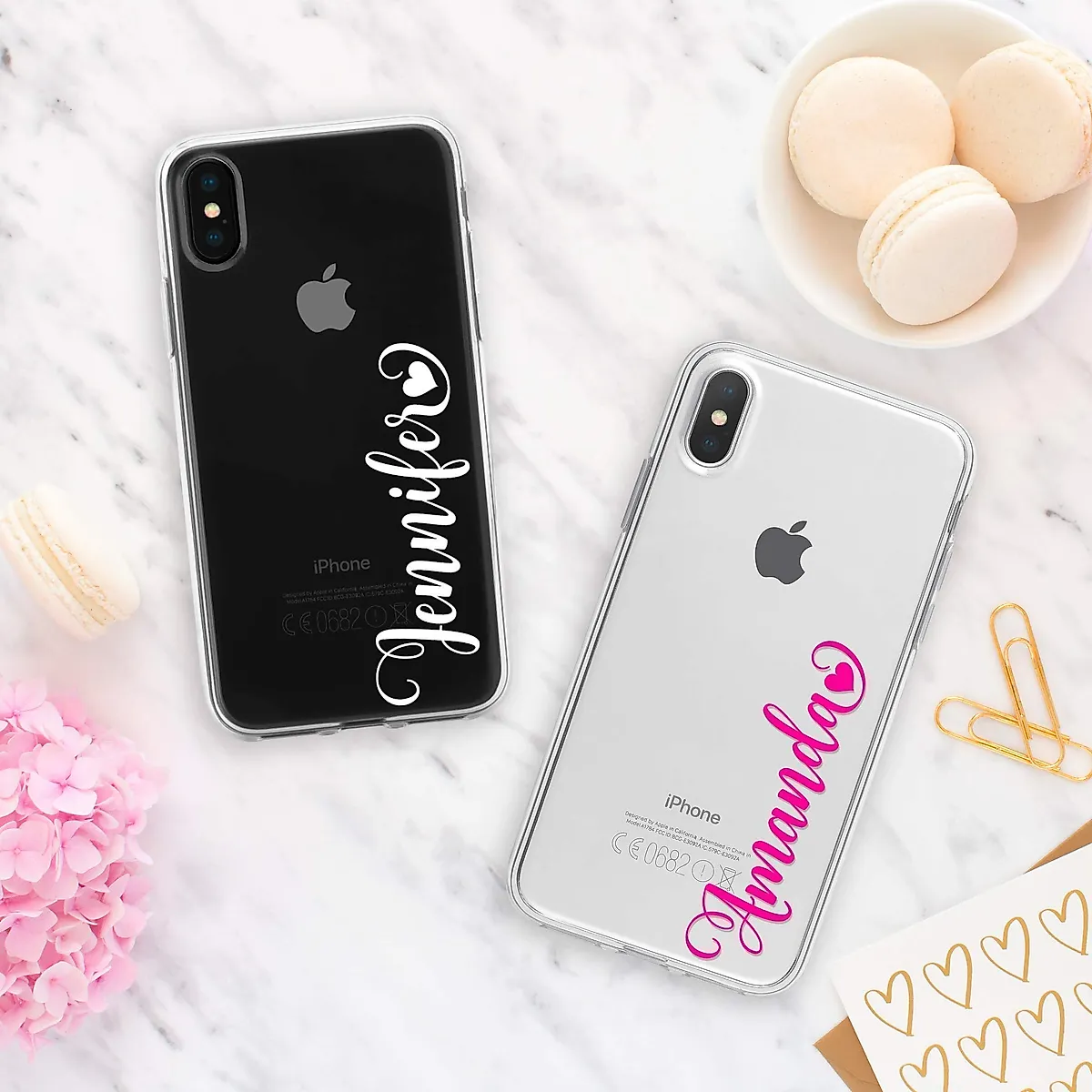 Case Charming Name with Heart Clear Phone Case for iPhone 15 Pro Max 14 Plus 13 mini 12 11 Xs Xr X 10s 10r 10 8 7 Se Custom Personalize Monogram