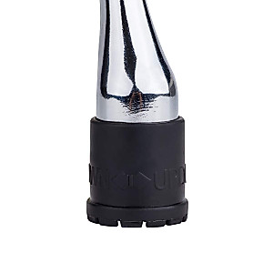 Amazon Basics Chrome, 4-Inch Hands-Free Kick Door Stop, 1-Pack