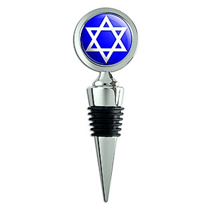 Star of David Shield Jewish Wine Bottle Stopper