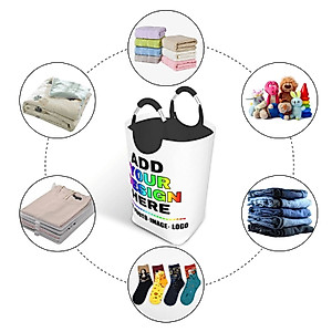 Custom Laundry Basket Personalized Laundry Basket Customized Laundry Basket with Photo/Text Collapsible Storage Basket