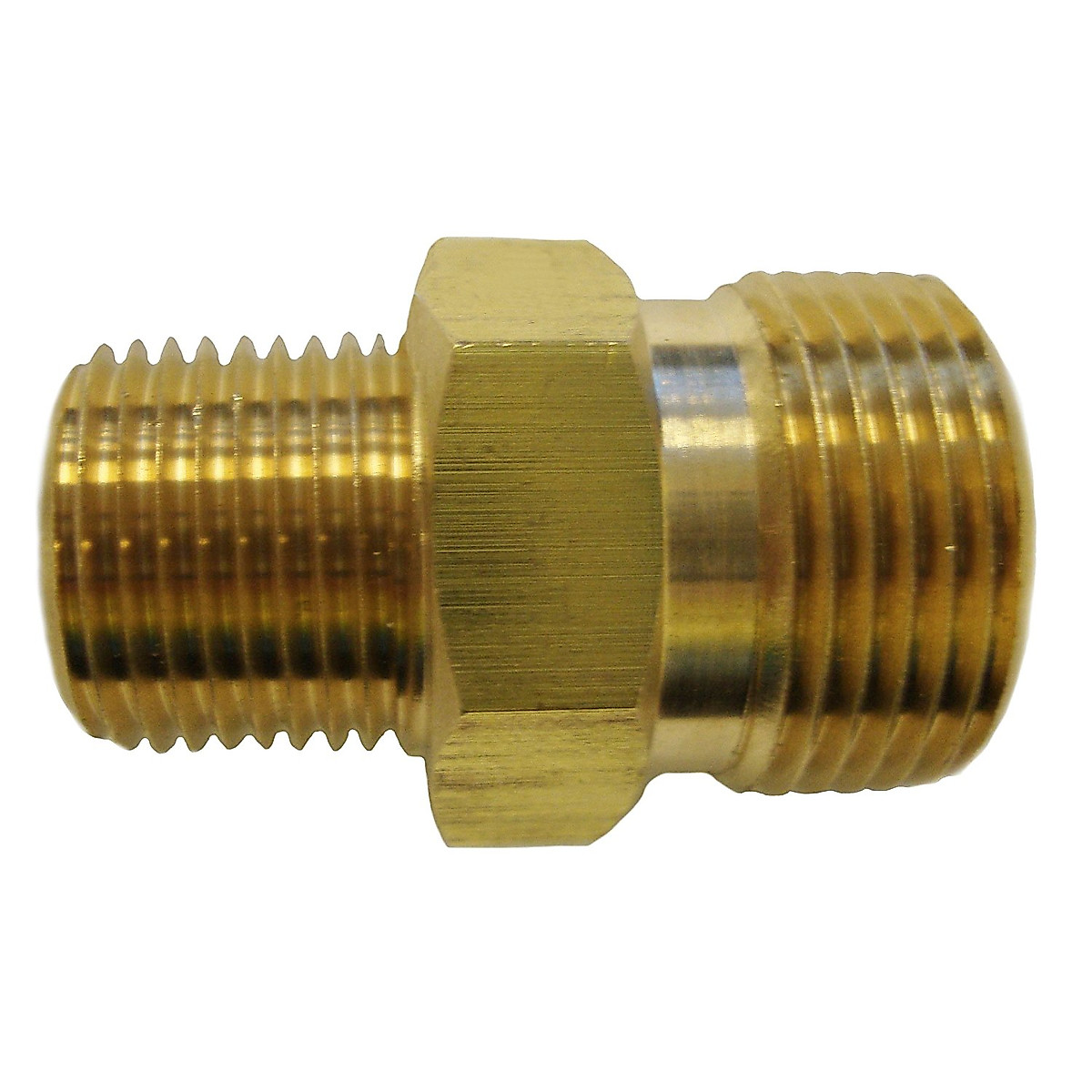 Ultimate Washer High Pressure M22 Adapter Fitting x 3/8-Inch Brass Male Pipe Thread 5800 PSI Rating Compatible for Troybuilt, Excell, Devilbis, Lasco 60-1057 Models