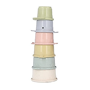 KUIDAMOS Stacking Cups, Early Educational Baby Building Cups Toys for Daily Playing