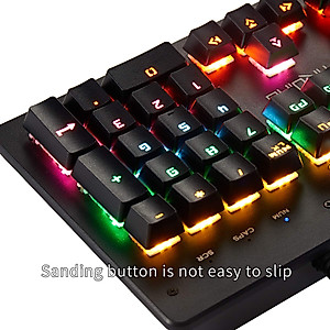 Yingshi Mechanical Keyboard for Gaming and Working,Gaming Keyboard with RGB Backlight,104 Keys Included,Keyboard for Windows PC Games.