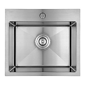 Starstar 19.75 x 16.75 inch Drop-in Topmount 304 Stainless Steel Single Bowl Bar/Kitchen/Laundry/Yard/Office Sink (Without Grid)