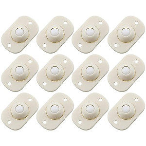 Heyous 12pcs Self Adaptive Caster Wheels Self Adaptive Mini Caster Wheels Sticky Pulley Mini Swivel Paste Universal Pull for Bin Bottom, Trash Can, Storage Box Moving, White