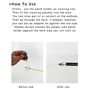 Gun Cleaning Slotted tip/Patch Holder for Patches Brass 6-PC Pack with 2 Brass Fitting adapters