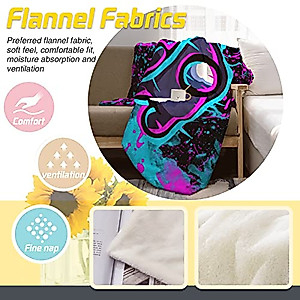 Fleece Throw Blanket Pillow Case Blanket Set Soft Cozy Flannel Throw Blanket Fluffy Bed Throws Couch Sofa Fuzzy Blanket Throws 40x50 Inches